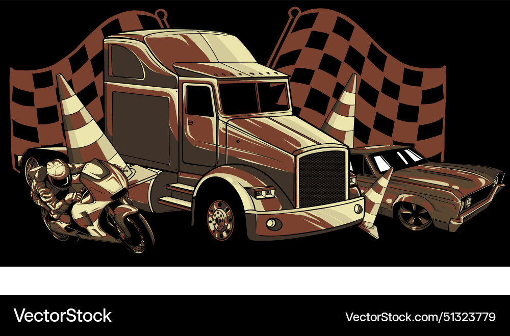Cartoon vehicles transport Royalty Free Vector Image