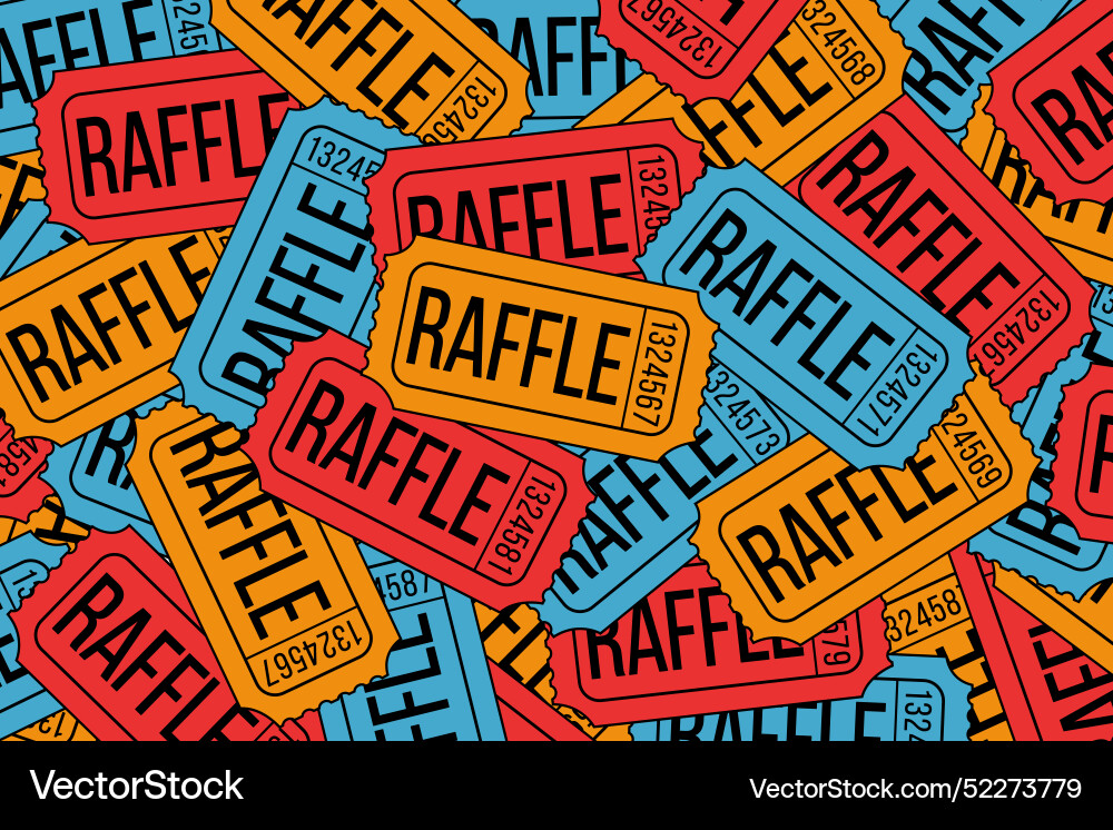 Colorful raffles ticket Royalty Free Vector Image
