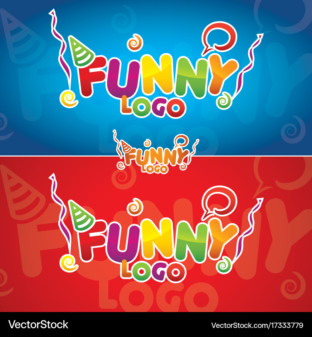 Funny logo Royalty Free Vector Image - VectorStock