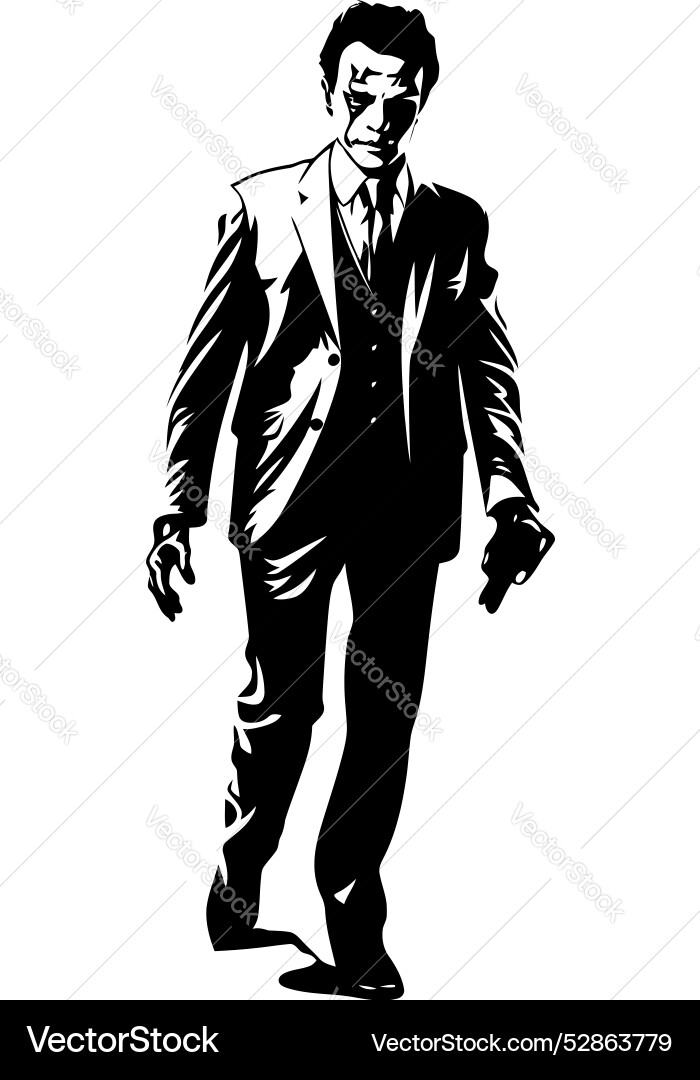 Horrifying homicide psycho killer emblem Vector Image