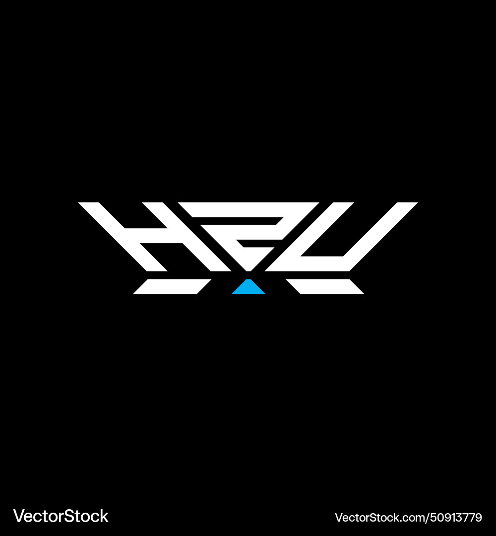 Hzu letter logo design simple and modern Vector Image