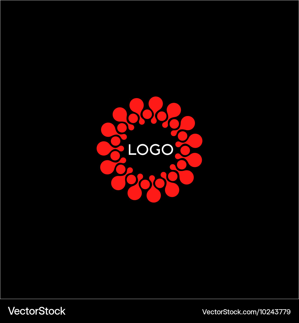 Isolated abstract red color flower logo Royalty Free Vector