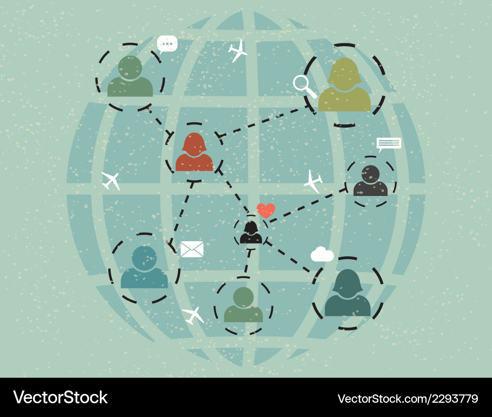 Network communication Royalty Free Vector Image