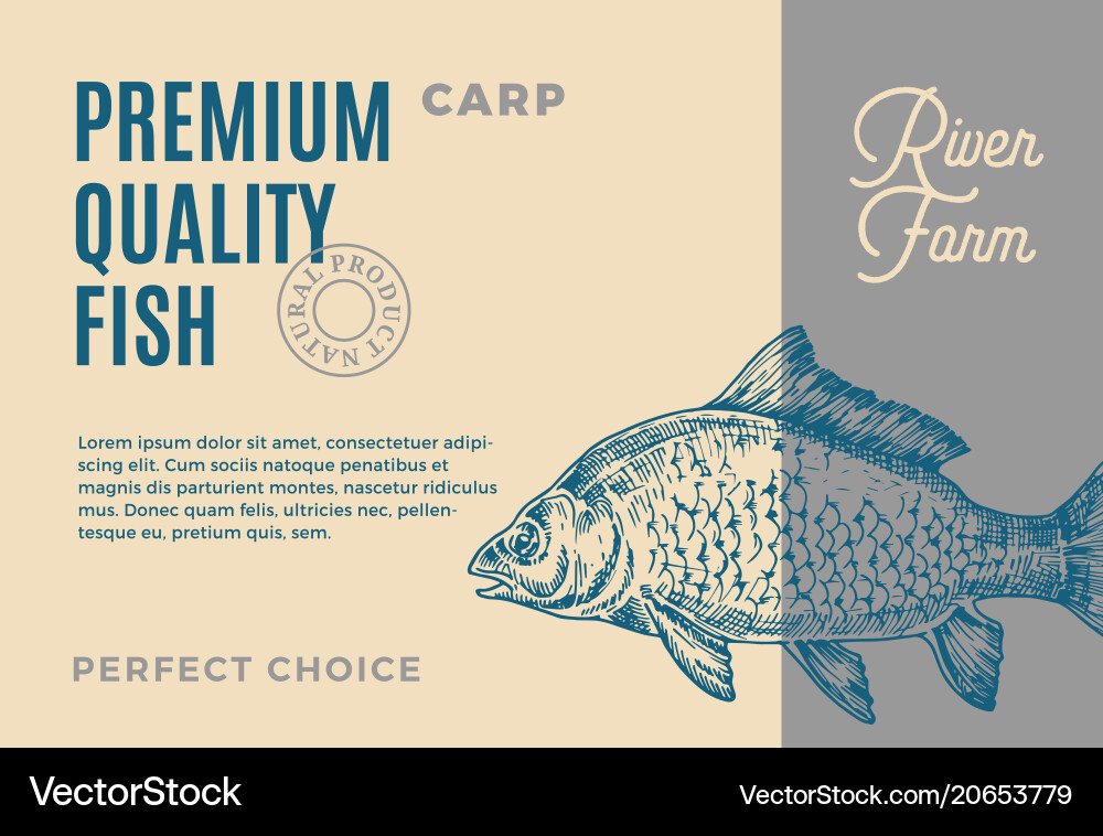 Premium Carp Packaging Royalty Free Vector Image