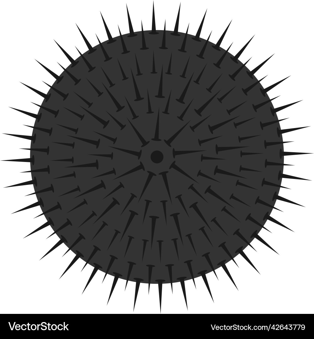 Spiky ball black and gray Royalty Free Vector Image