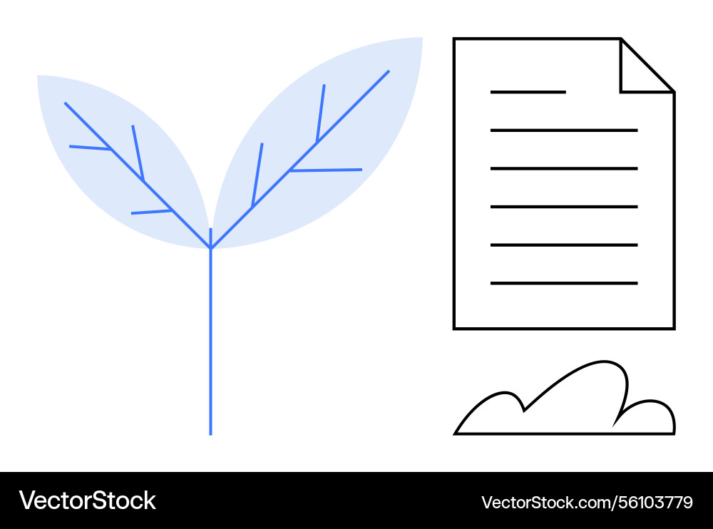 Sustainable growth concept combining nature Vector Image