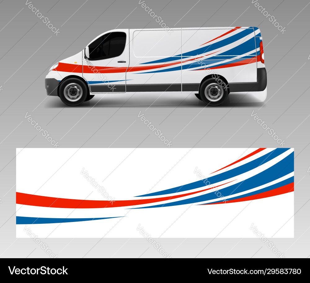 Abstract Wave Vehicle Wrap Royalty Free Vector Image