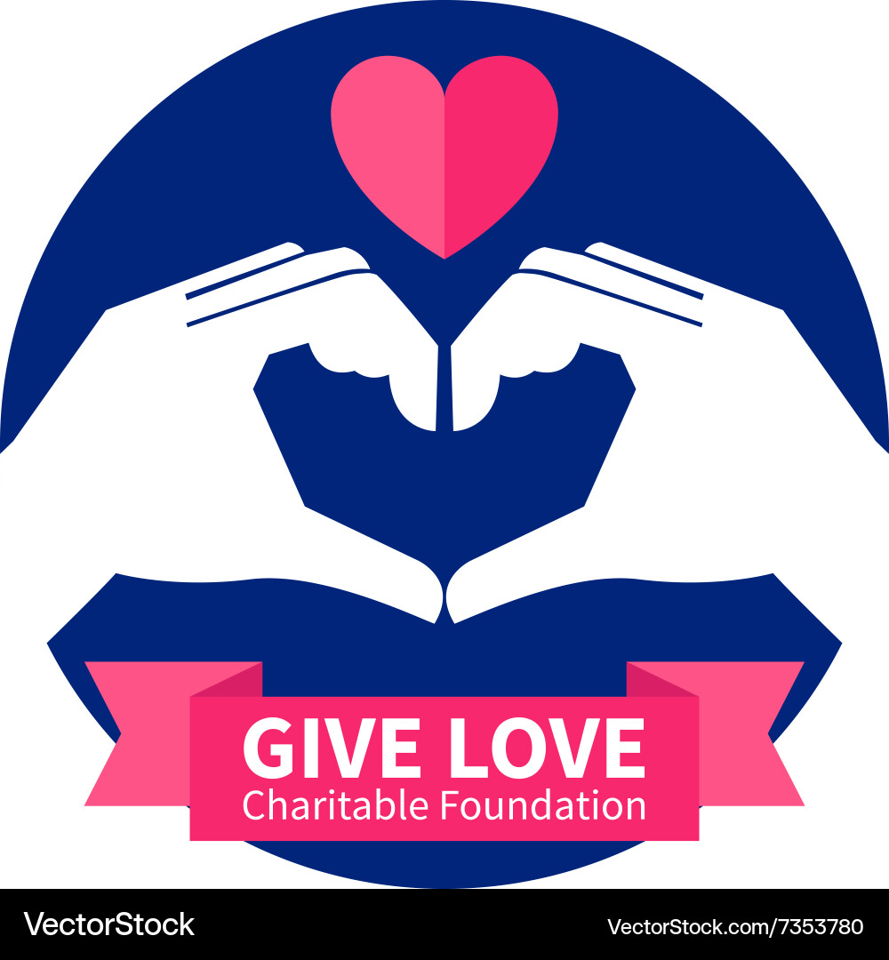 Charitable foundation logo Royalty Free Vector Image