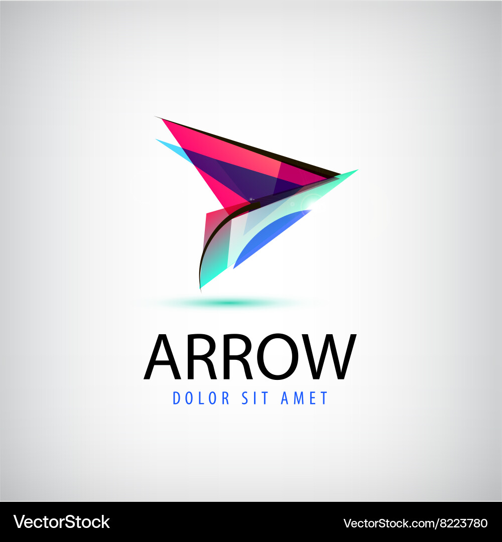 Colorful abstract logo arrow web Royalty Free Vector Image