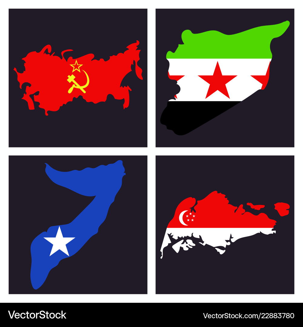 Colorful World Map with Country Borders Royalty Free Vector