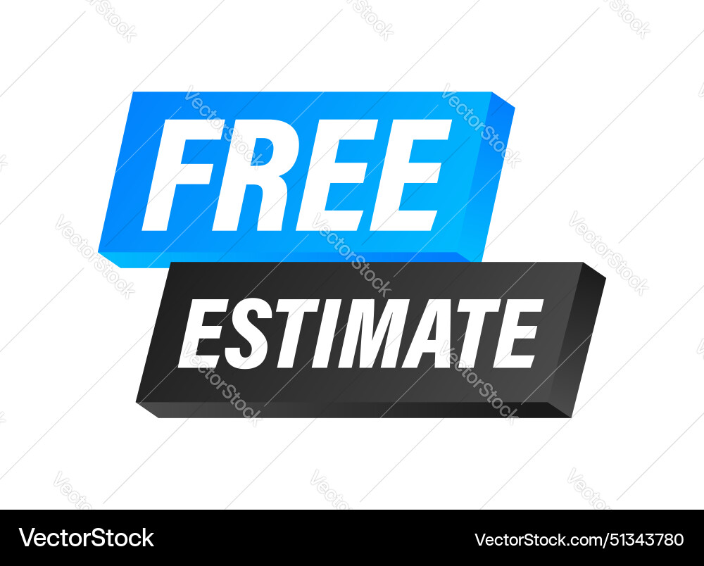 Free Estimate Label - Cost Calculation Royalty Free Vector