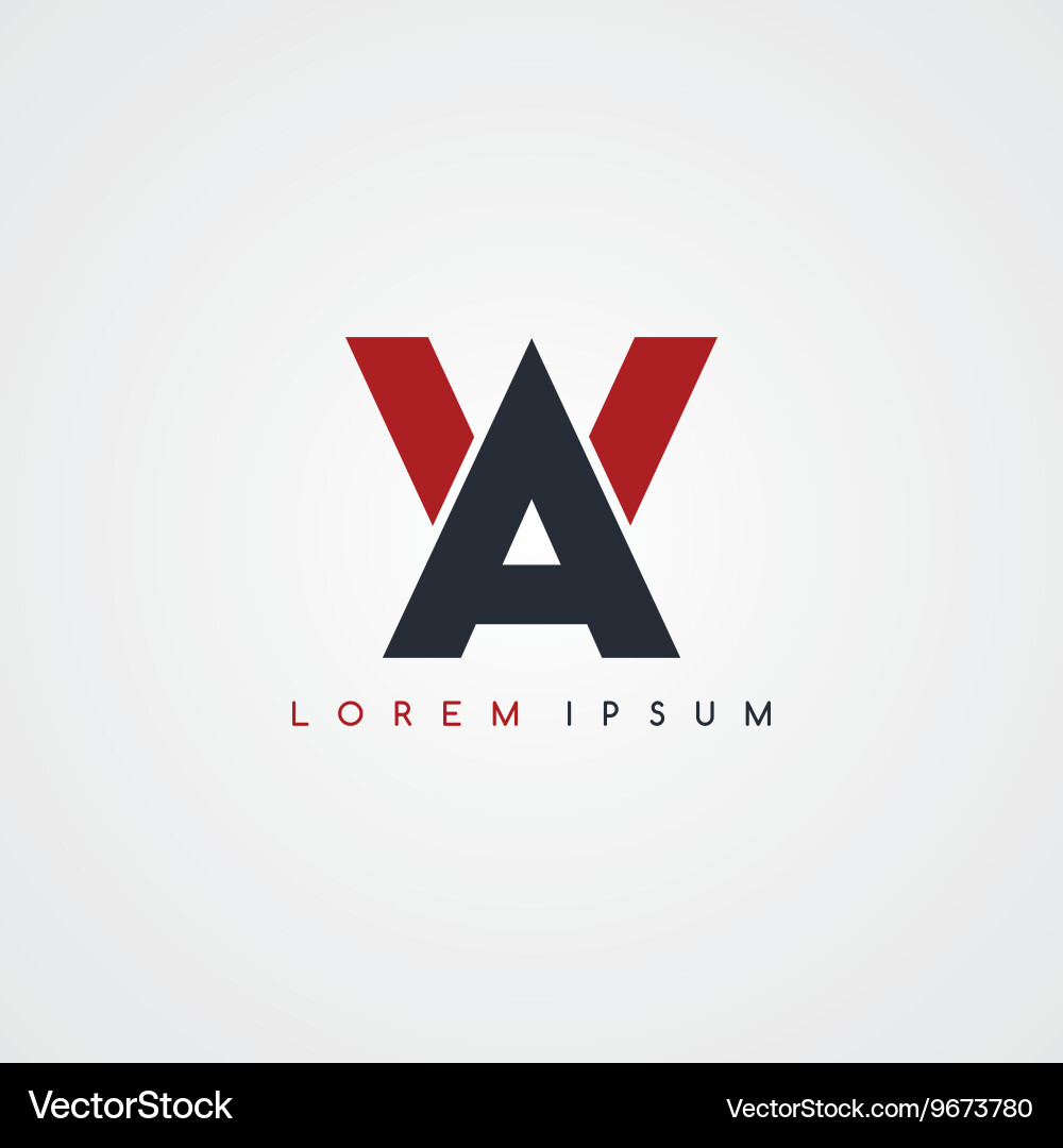 Initial letter linked uppercase logo black red Vector Image