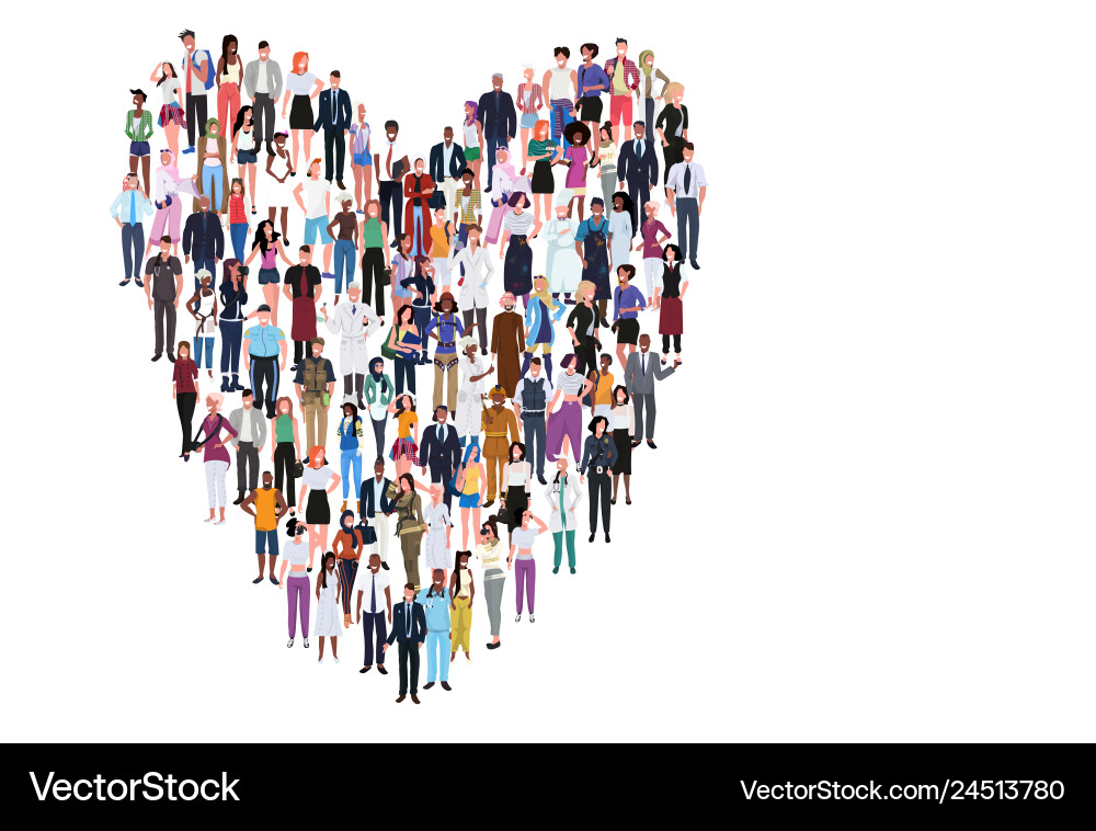 Mix race people group different occupation Vector Image