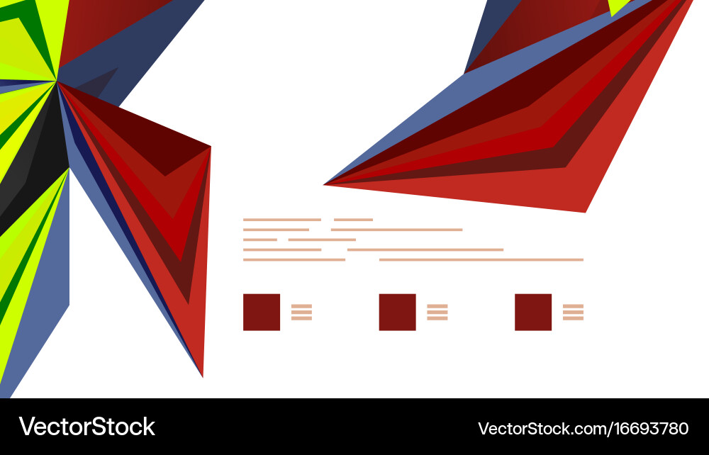 Modern triangle presentation template Royalty Free Vector