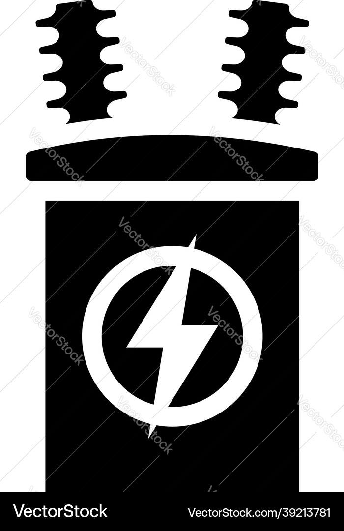 Electric transformer icon Royalty Free Vector Image