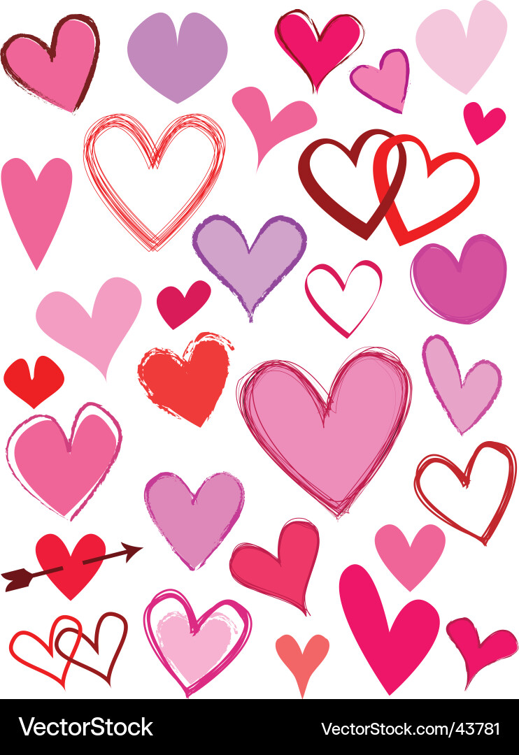 Hearts Royalty Free Vector Image - VectorStock