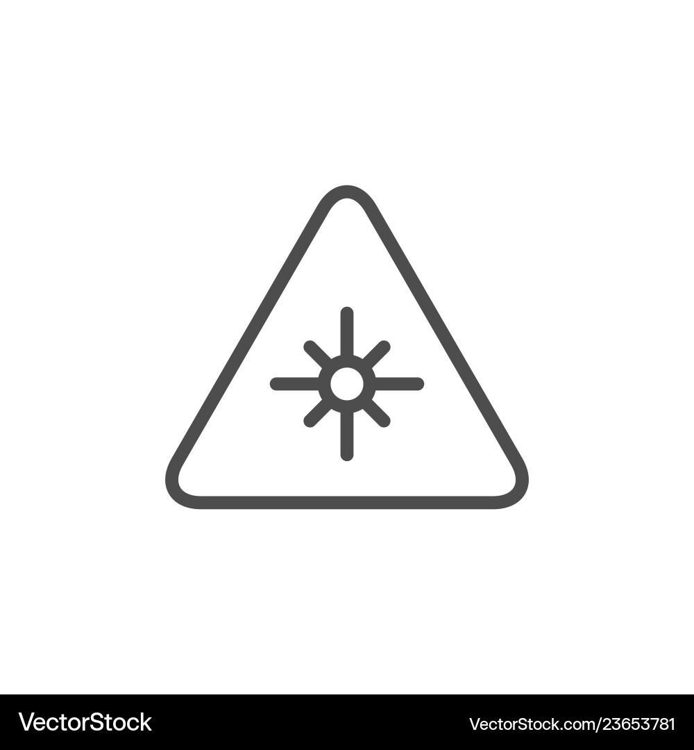 Laser Warning Symbol Royalty Free Vector Image