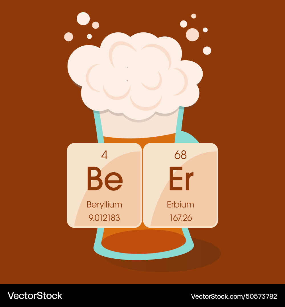 Beer science design Royalty Free Vector Image - VectorStock