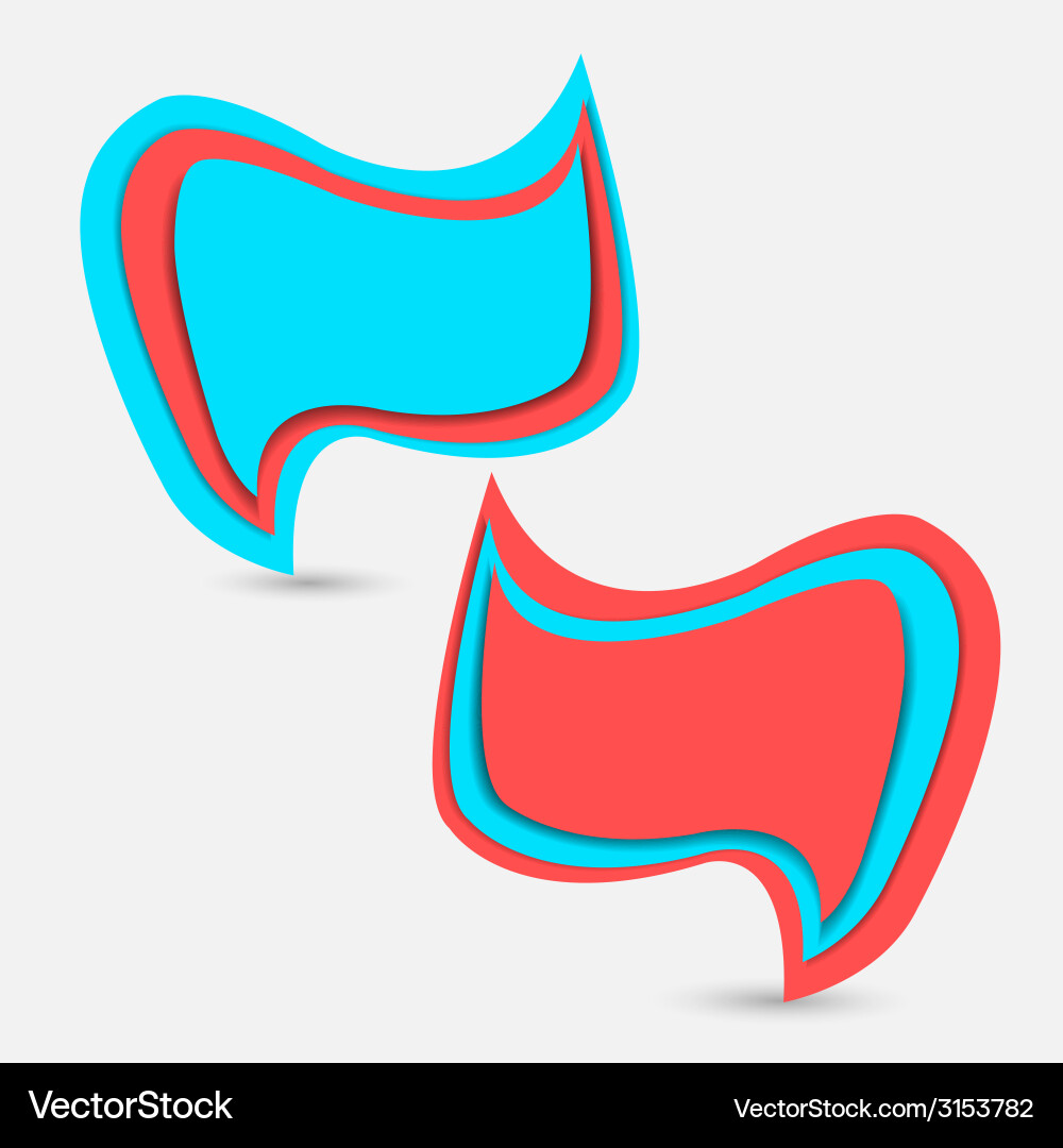 Curve banner paper cut Royalty Free Vector Image