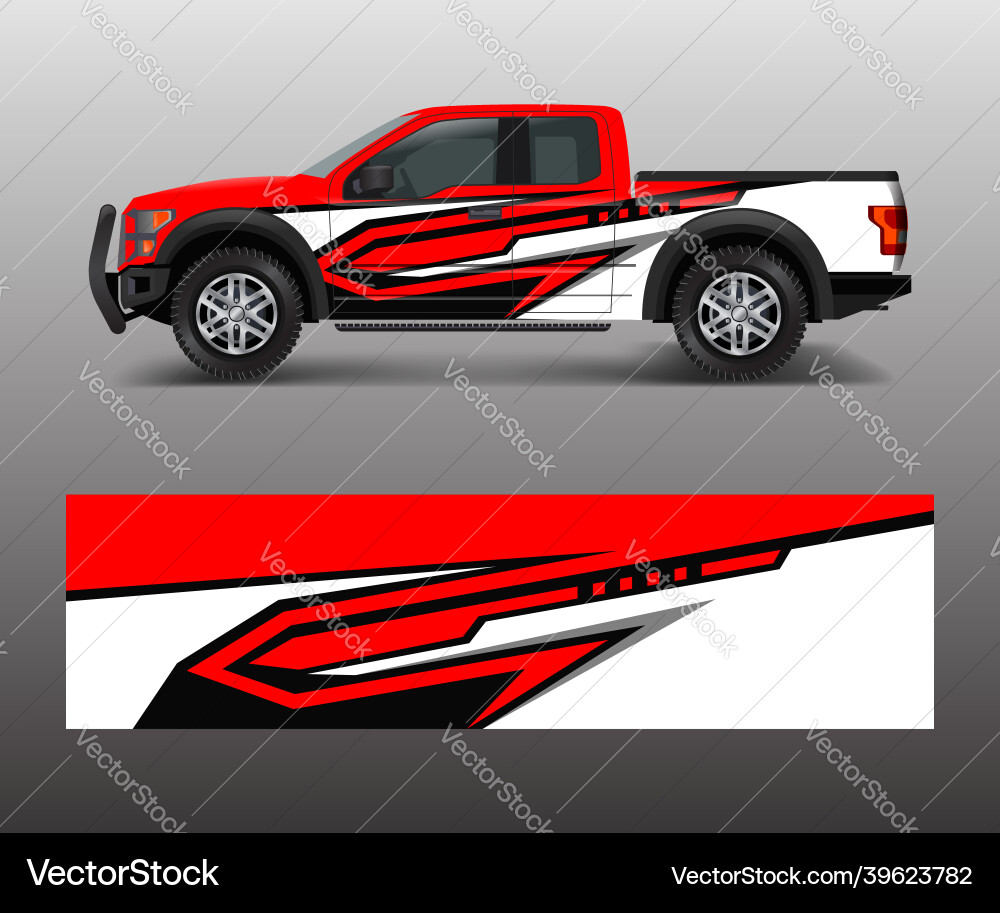 Dynamic Racing Truck Decals Royalty Free Vector Image