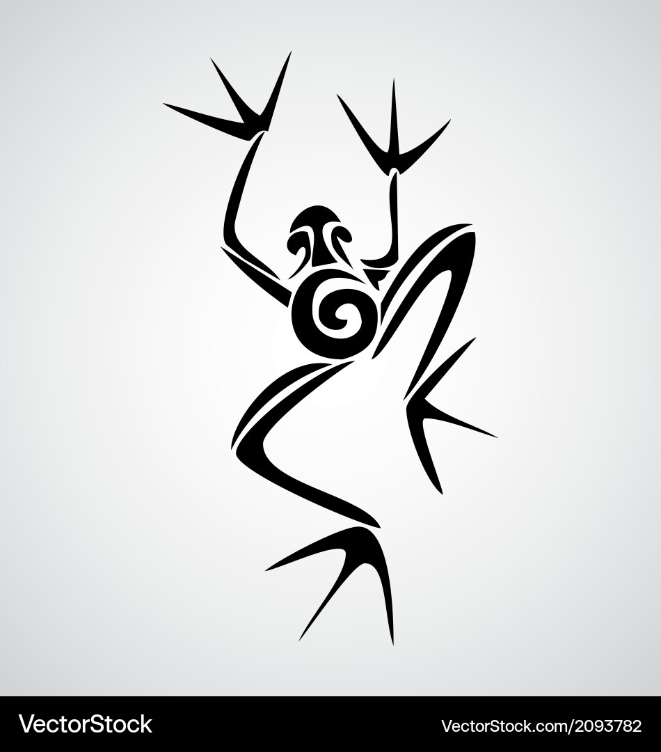 Frog tribal Royalty Free Vector Image - VectorStock