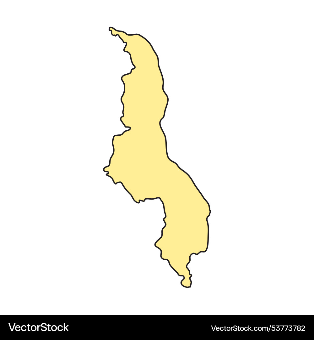 Map of malawi region Royalty Free Vector Image