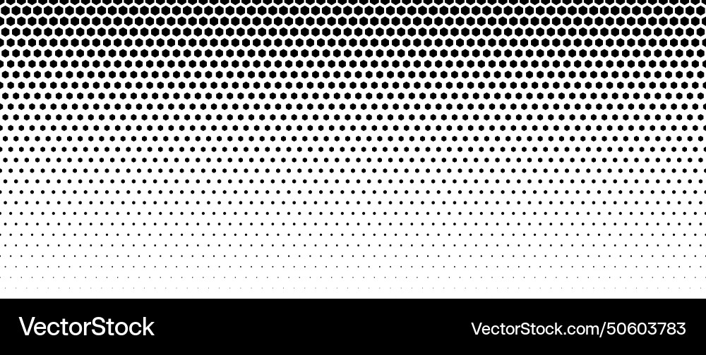 Hexagon dot halftone gradient texture abstract Vector Image