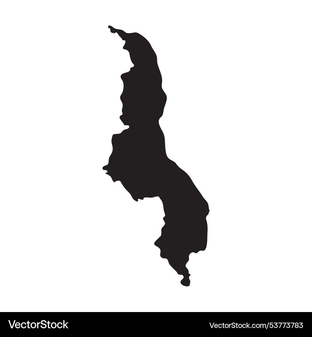 Map of malawi region Royalty Free Vector Image