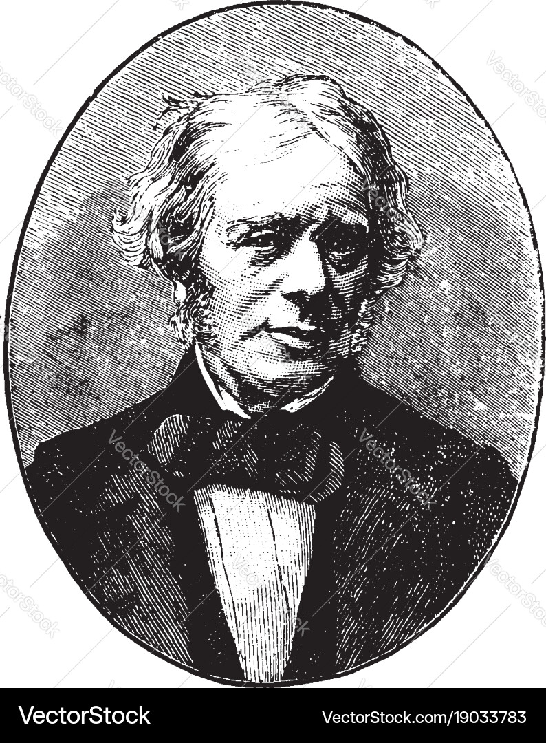 Michael Faraday - Pioneer of Electromagnetism Vector Image