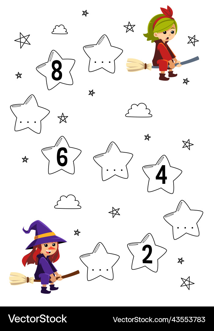 Number Sequence Puzzle Game Royalty Free Vector Image