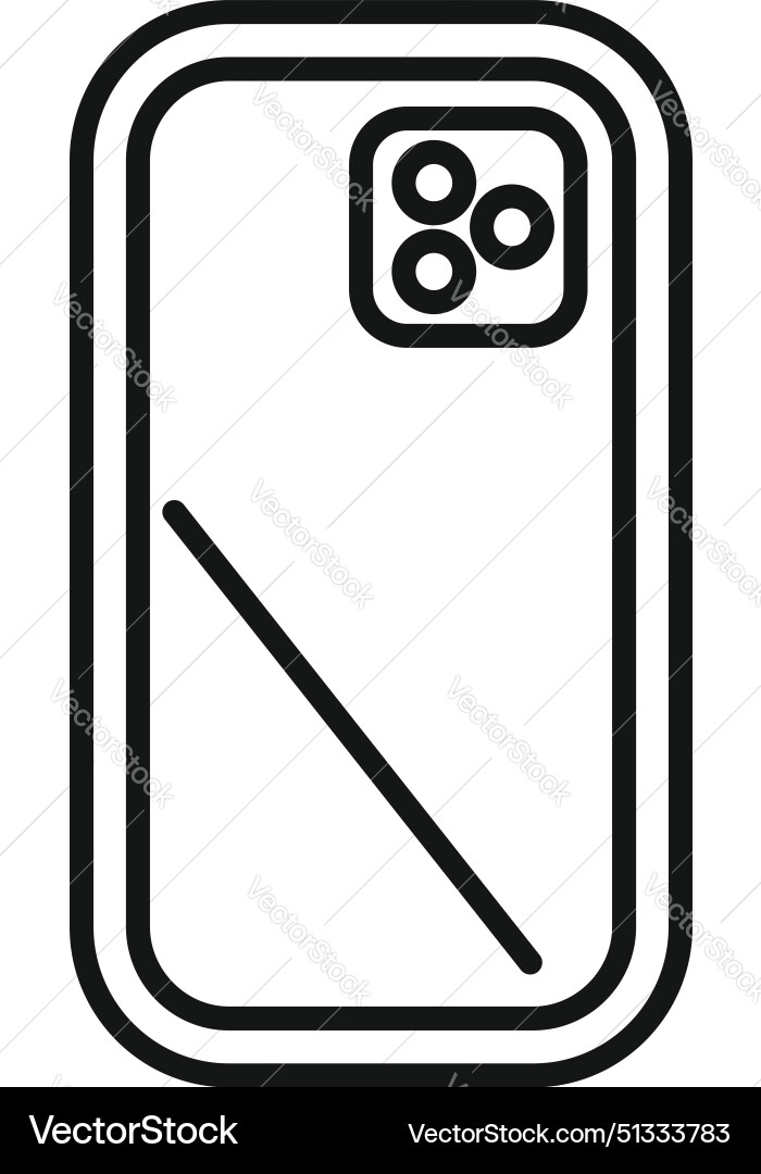 Smartphone back camera line icon Royalty Free Vector Image