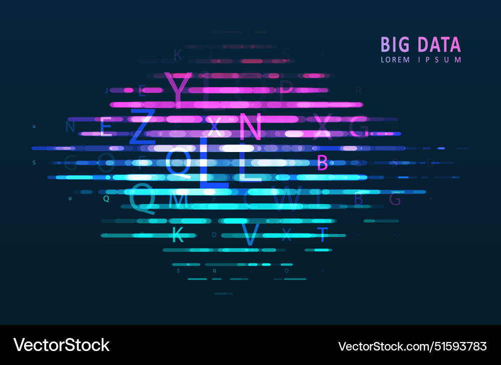 Stream of encoded data Royalty Free Vector Image