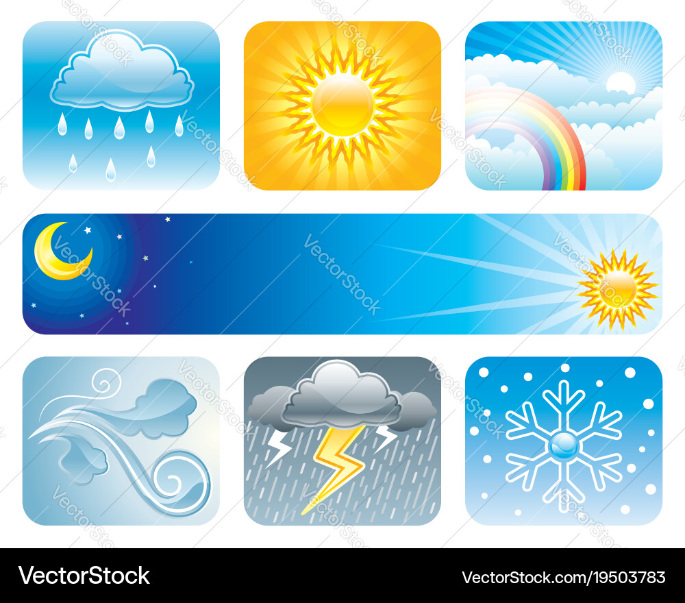 Weather and climate Royalty Free Vector Image - VectorStock
