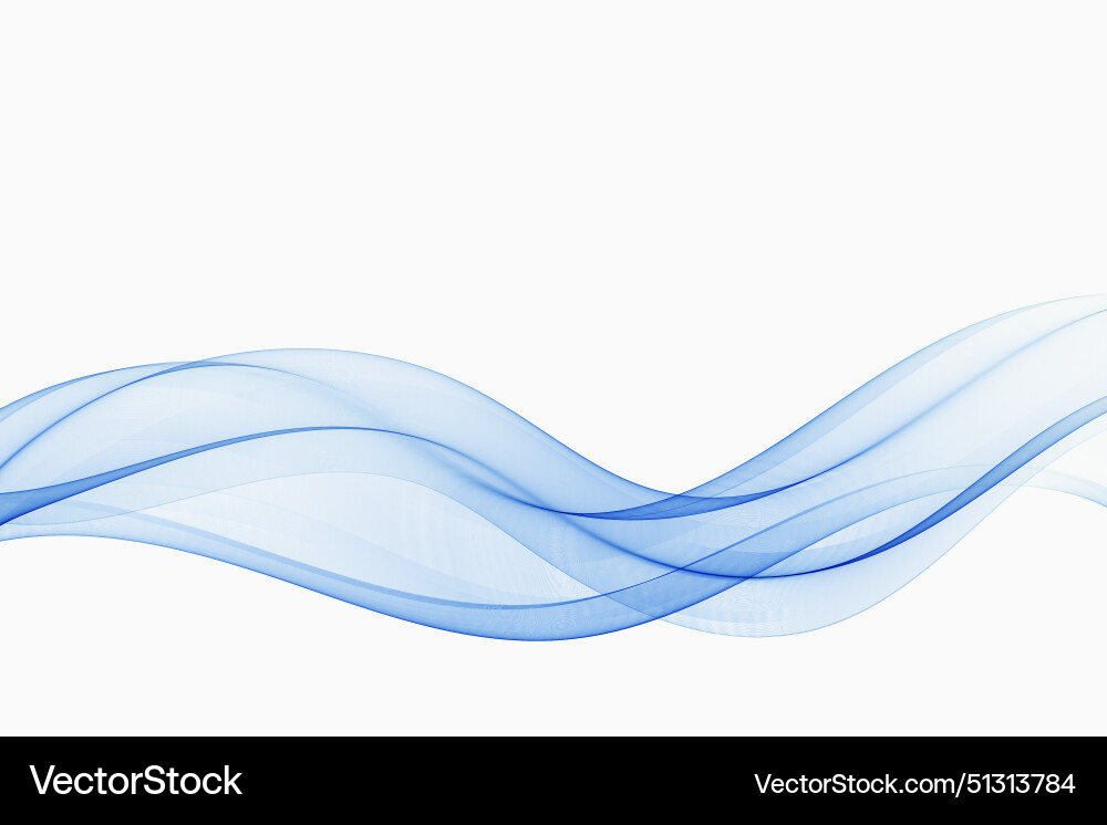 Blue abstract wave on a white background Vector Image