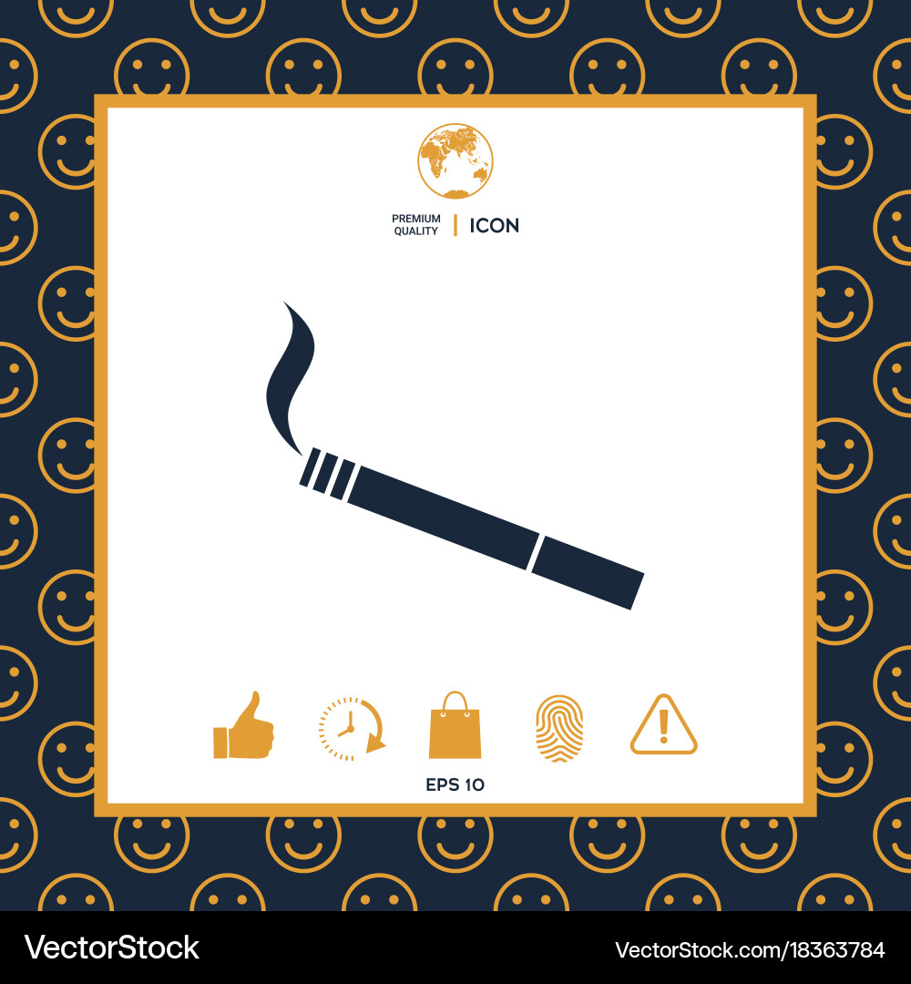 Cigarette icon Royalty Free Vector Image - VectorStock