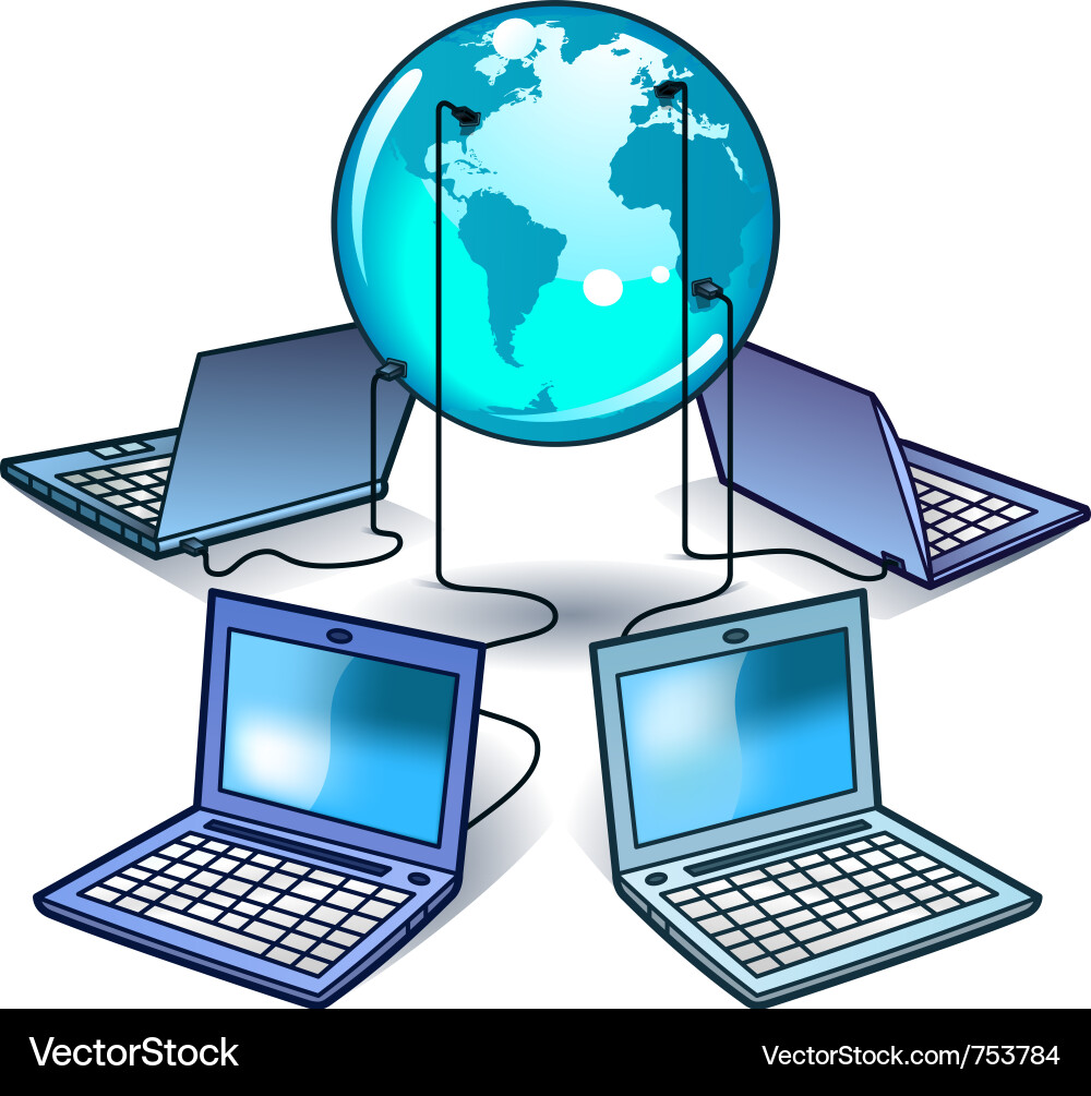 Global Computer Network Global Computer Networks Royalty Free Vector
