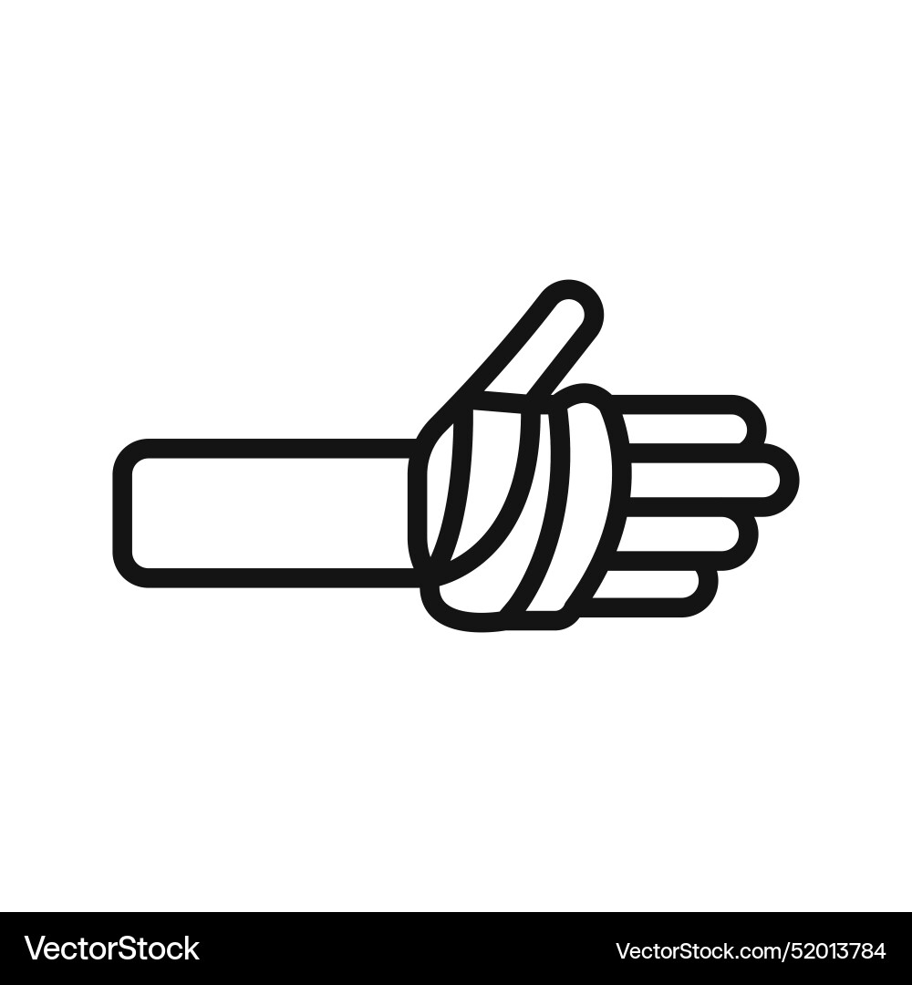 Hand accident icon black line art Royalty Free Vector Image
