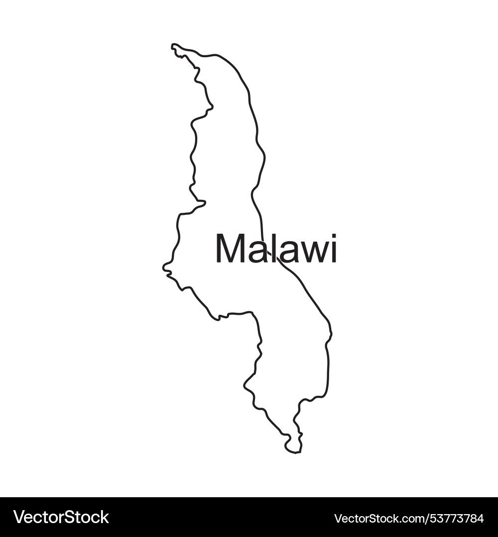 Map of malawi region Royalty Free Vector Image