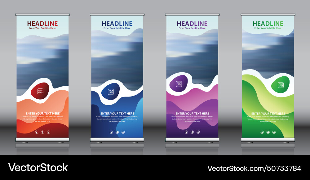 Vertical banner design signboard advertising Vector Image