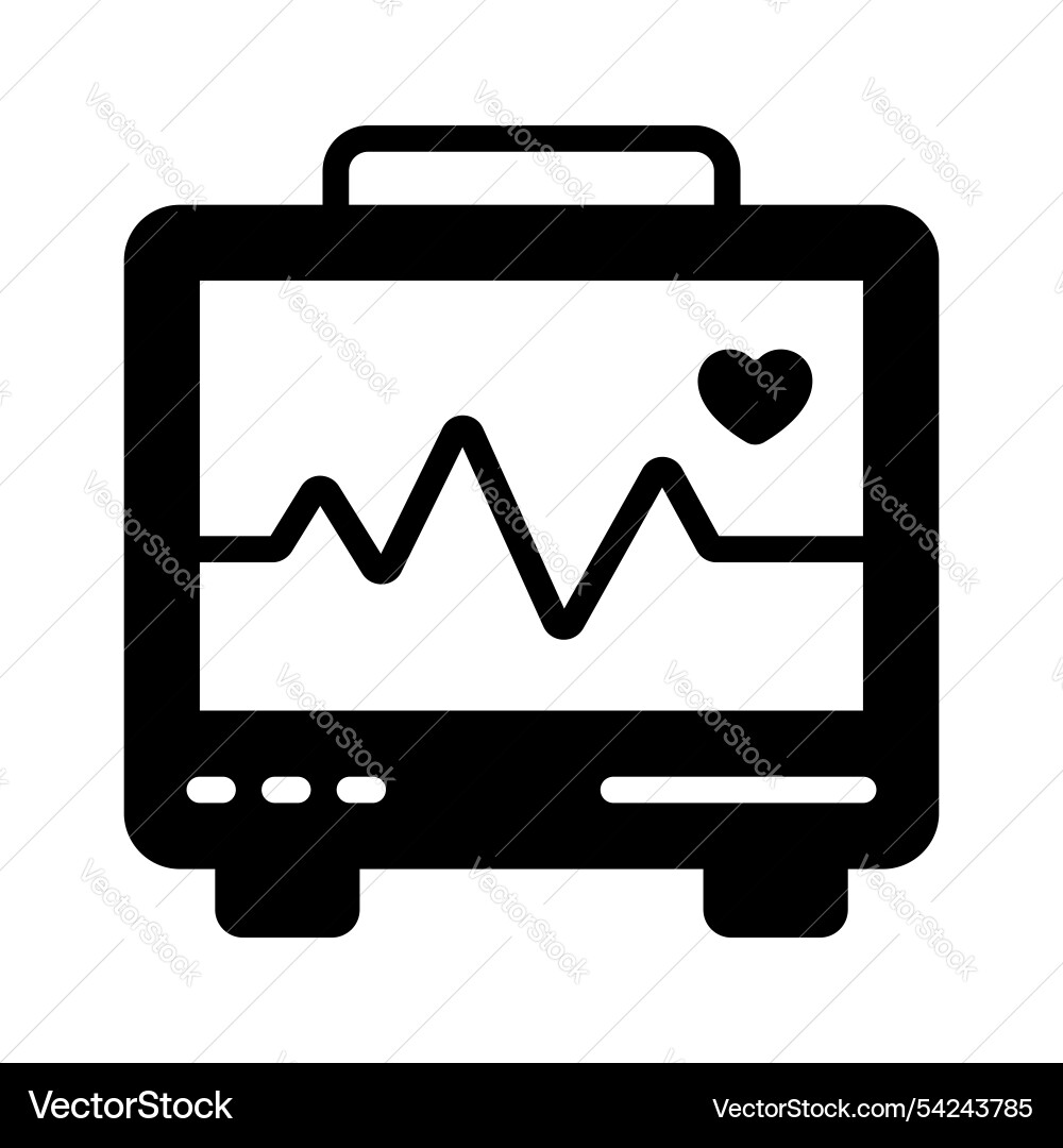 Ecg machine Royalty Free Vector Image - VectorStock