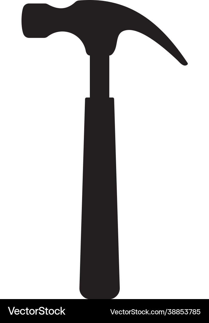 Hammer silhouette Royalty Free Vector Image - VectorStock