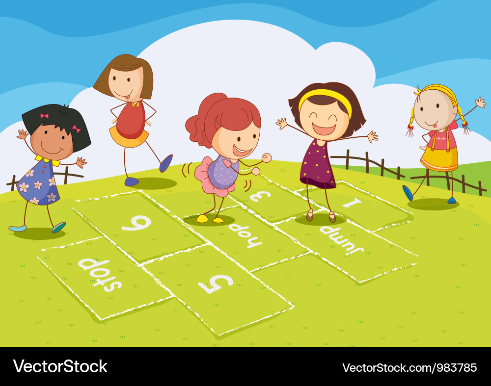Hopscotch Royalty Free Vector Image - VectorStock