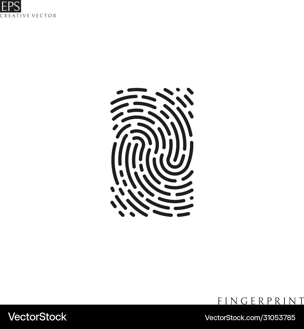 Human fingerprint logo Royalty Free Vector Image