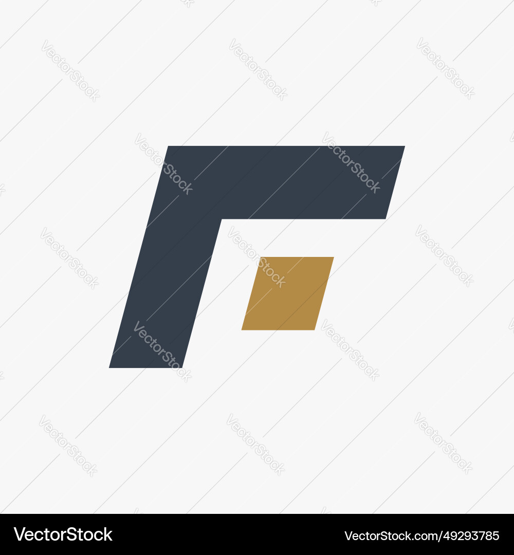 Minimalist initial letter f logo Royalty Free Vector Image
