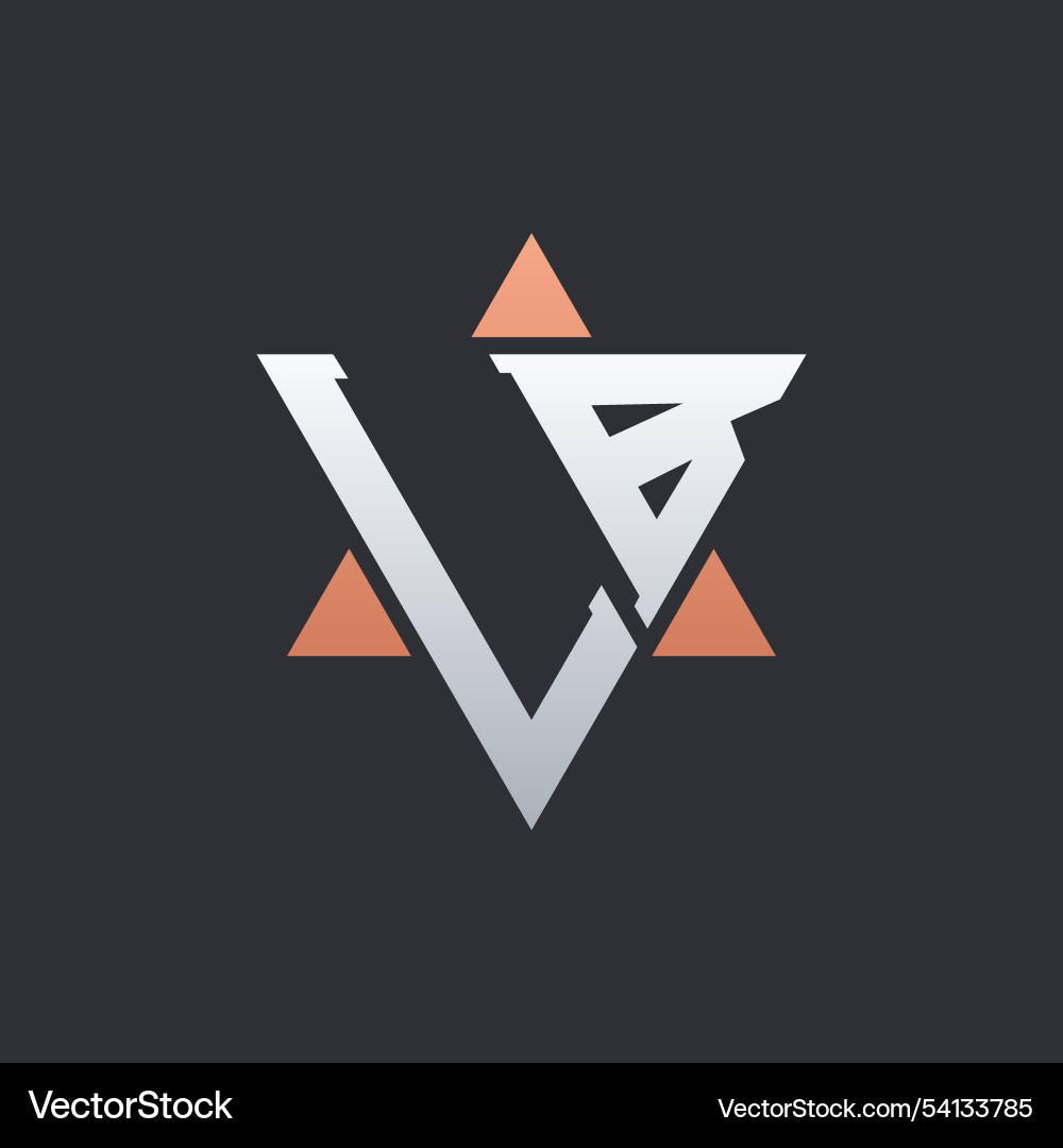 Modern lb letter logo design with geometric Vector Image