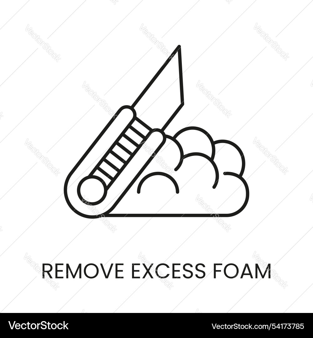 Remove excess trim the remains line icon Vector Image