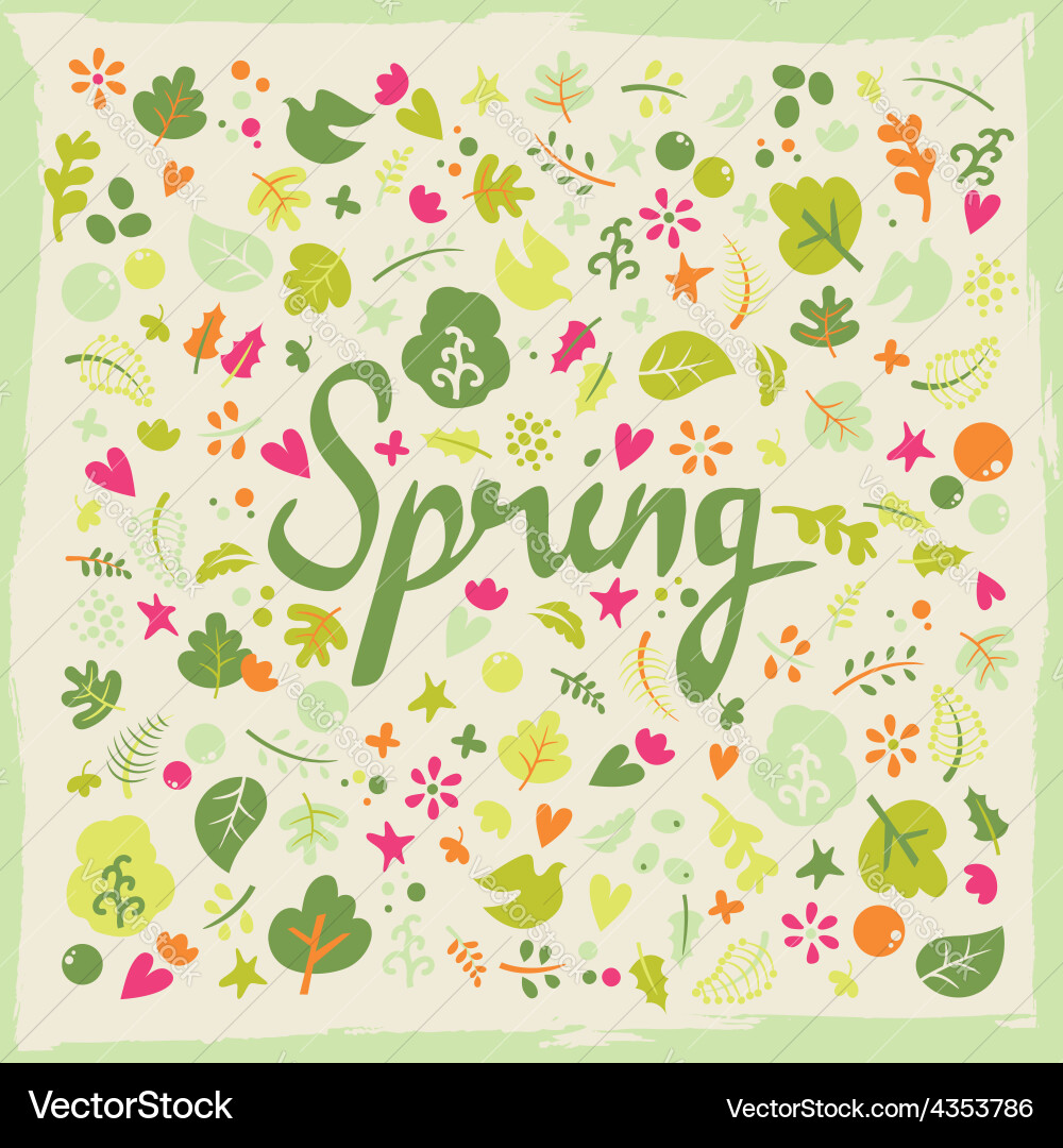 Card for spring Royalty Free Vector Image - VectorStock