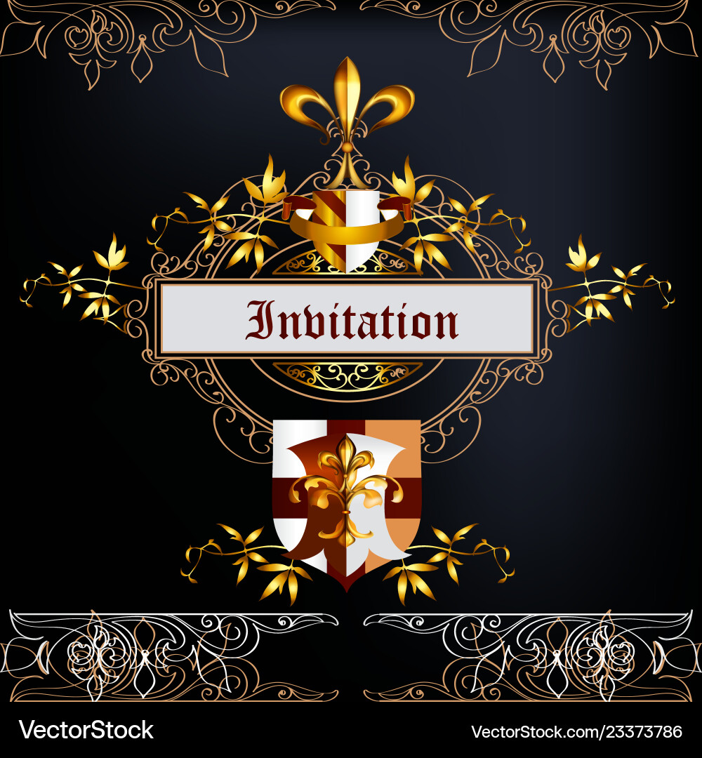 Elegant frame or invitation card for design Vector Image