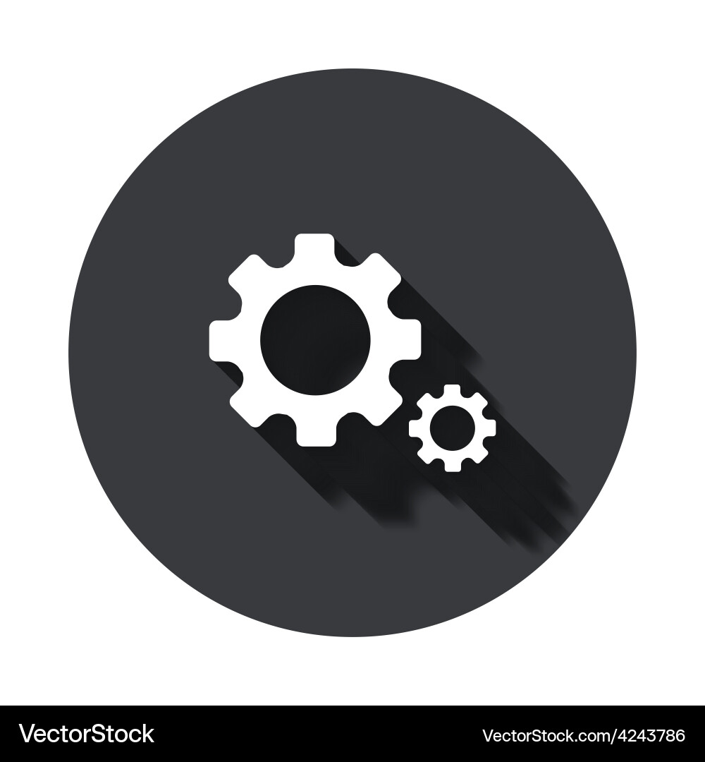 Gray Cogwheel Icon Royalty Free Vector Image - VectorStock