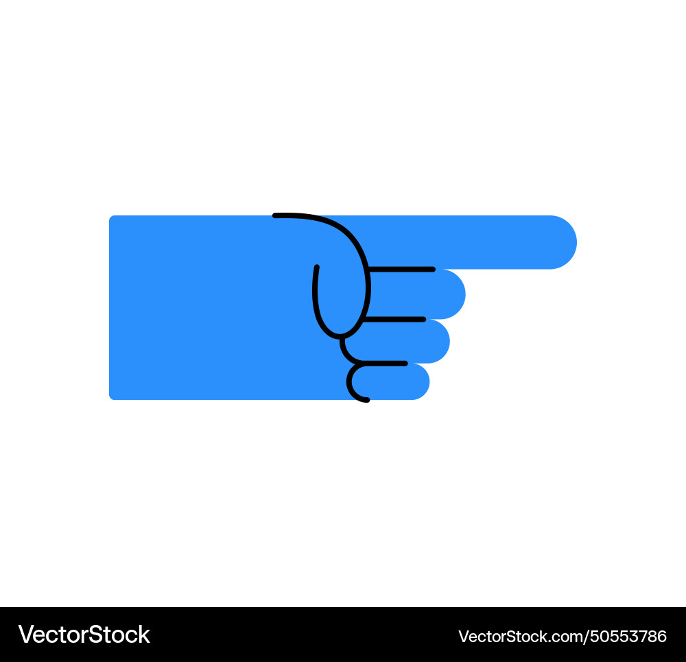 Hand pointing right Royalty Free Vector Image - VectorStock